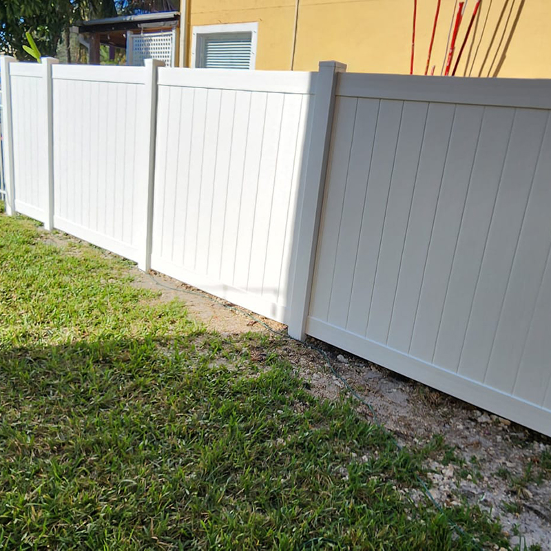 Vinyl Fence Installation - PVC Fence Installation - Walk Gate - Double ...