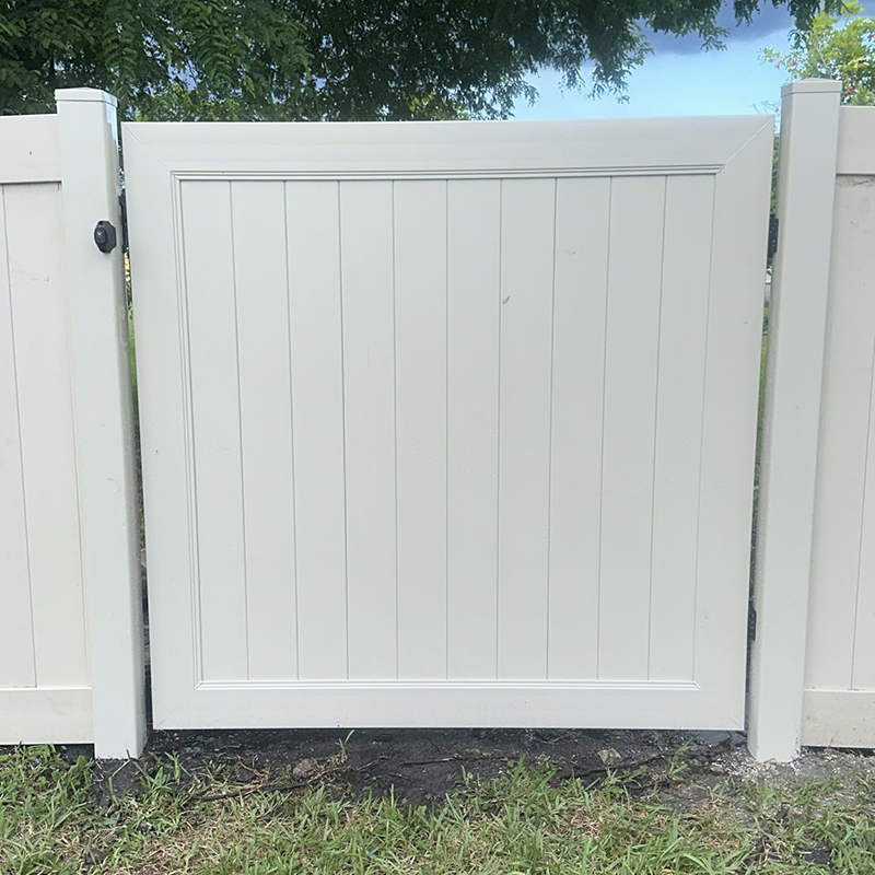 Gate Access - PVC Privacy Gate - PVC Fence Installation - Residential ...